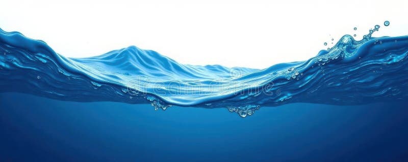 Deep Ocean Blue Fading into Bright White, Sharp Contrast , Texture ...