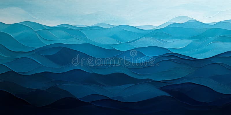 Deep Ocean Gradient Transitioning Navy Blue Aquamarine Infused Subtle ...