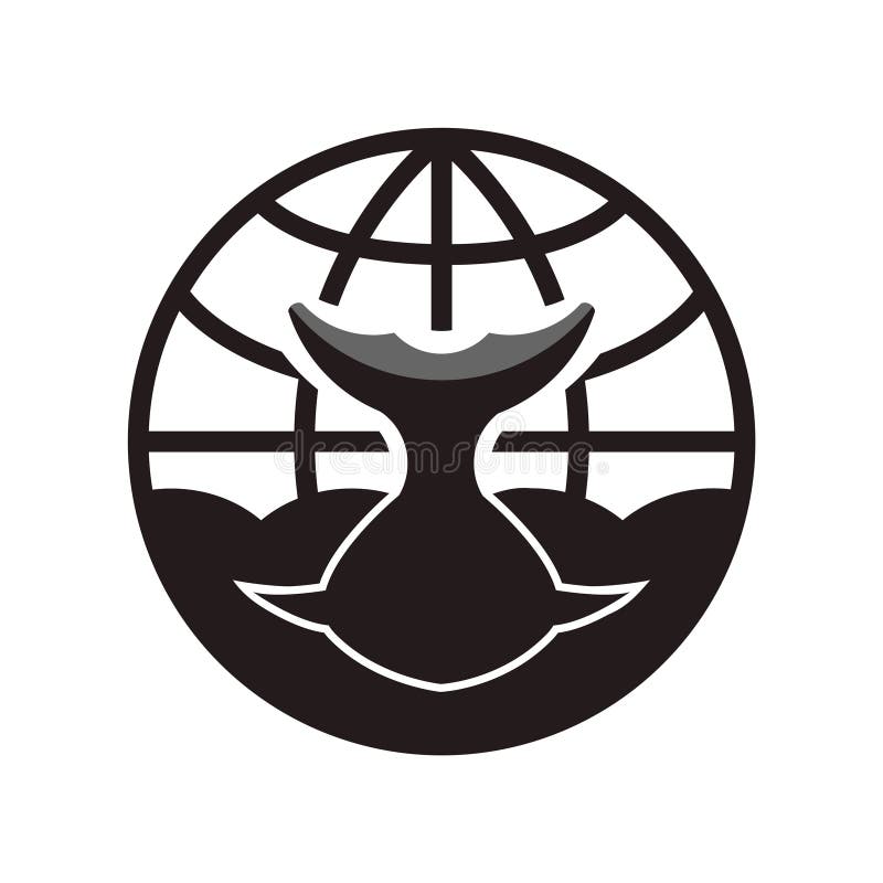 Deep Sea Logo With Whale Tail And Wave Template Designs Stock Vector ...