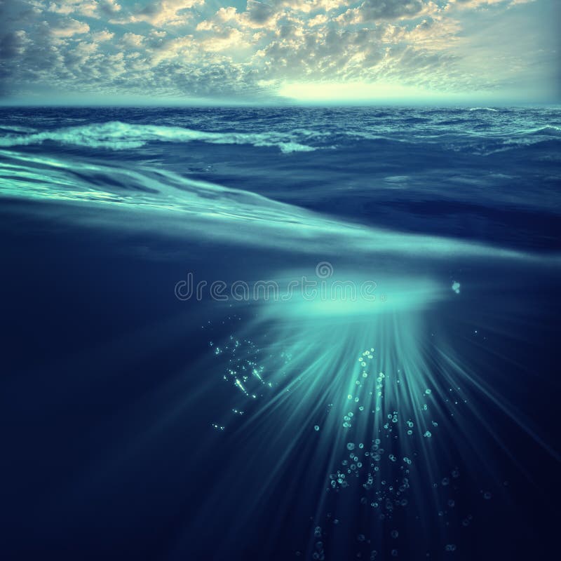 Deep Ocean, Marine Backgrounds Stock Image - Image of bottom ...