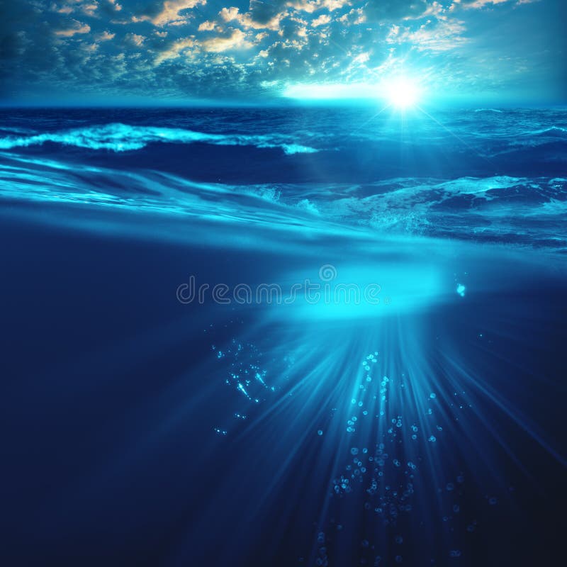 Deep Ocean, Marine Backgrounds Stock Image - Image of abyss ...