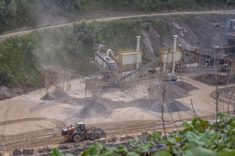 Deep Open Pit Mine Hole in a Quarry . Stock Photo - Image of asphalt ...