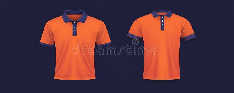 Orange Plain Polo Shirt Design Stock Illustrations – 239 Orange Plain ...