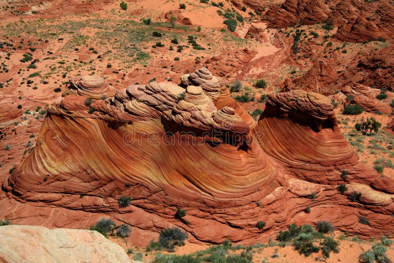 Deep Orange Rust Colored Rock Formations Stock Photo - Image of ...