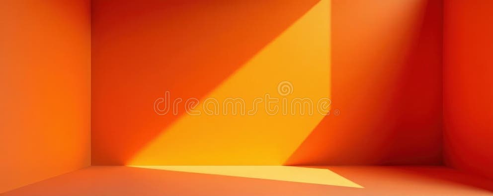 Deep Orange Walls, Sharp Angular Shadows Create Dynamic Composition ...