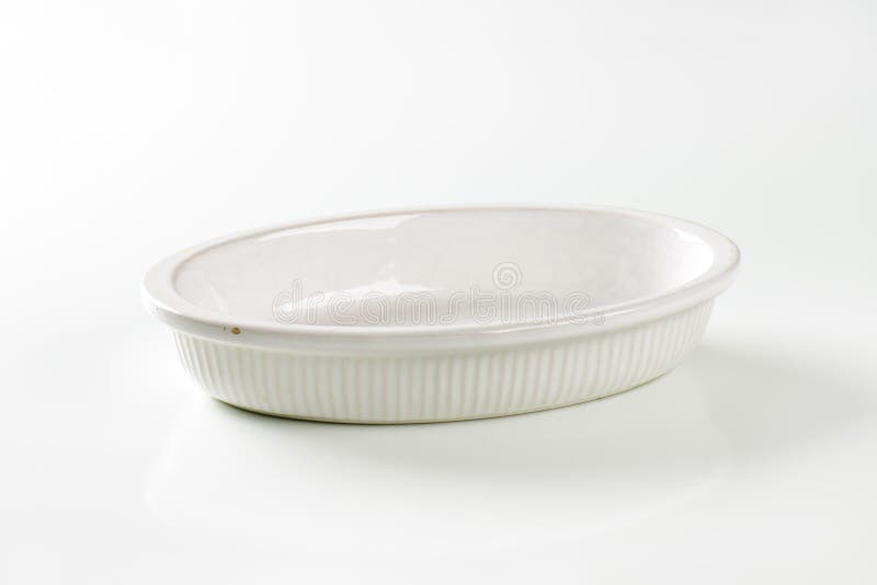 Deep oval porcelain baker stock image. Image of single - 50399863