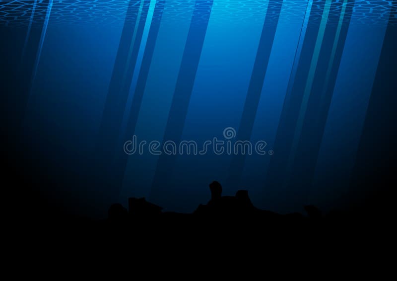 Deep of Pacific Ocean Vector Illustration Stock Vector - Illustration ...