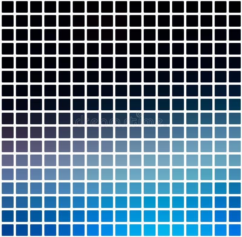 Deep and Pale Blue Rounded Mosaic Background Over White Square Stock ...