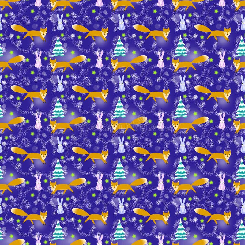 Deep pattern with animals stock illustration. Illustration of paper ...