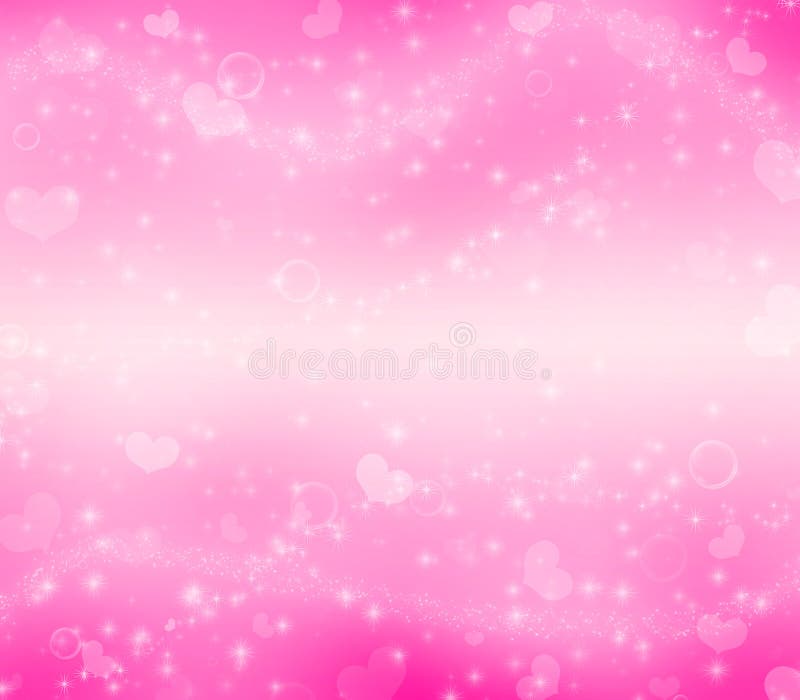 Deep Pink Valentine`s Day Magic Background. Stock Illustration ...