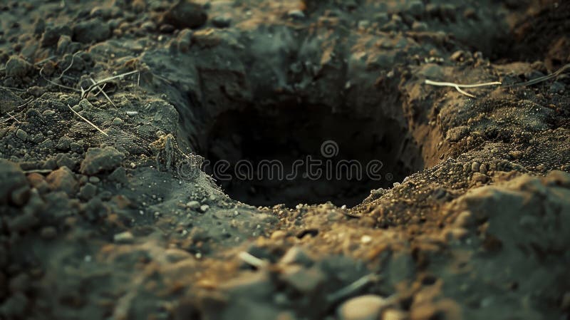 Ground Hole Deep Dirty Pit Burrow Soil Stock Photos - Free & Royalty ...