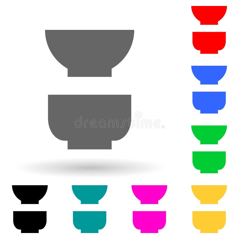 Deep Plates Multi Color Style Icon. Simple Glyph, Flat Vector of ...