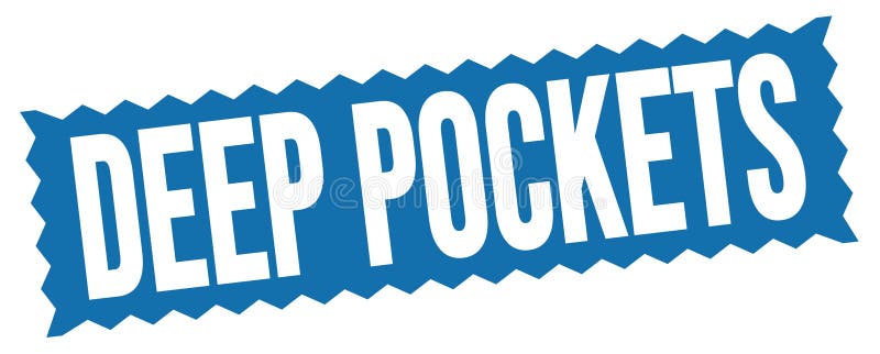 DEEP POCKETS Text Written on Blue Stamp Sign Stock Illustration ...