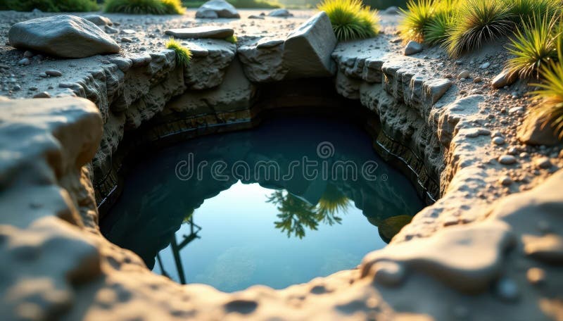 Deep Pothole in Riverbed, Worn Smooth by Water, Design, Water ...