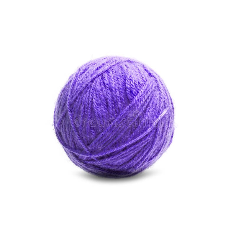Purple wool yarn ball stock photo. Image of bright, ball - 34603698