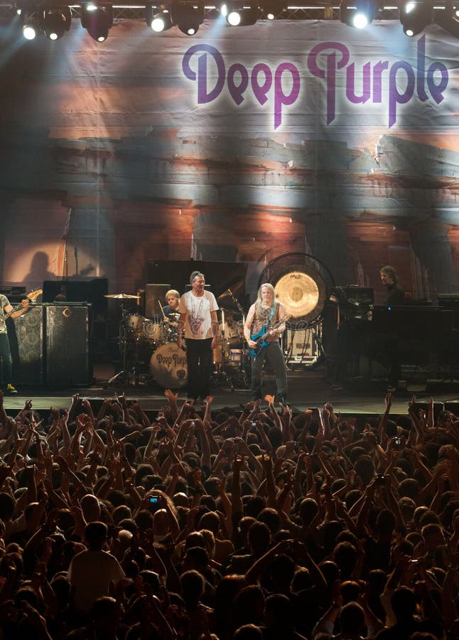 Deep Purple live in Cyprus editorial stock photo. Image of lighting ...