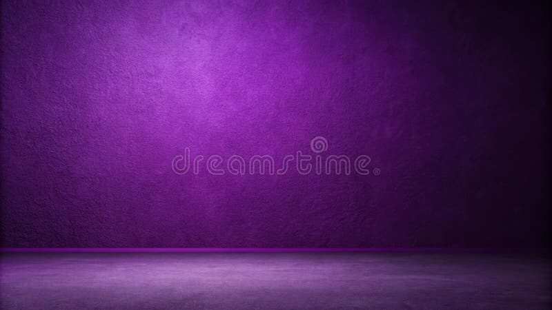 Deep Purple Room Interior with Textured Wall and Floor. Generative AI ...