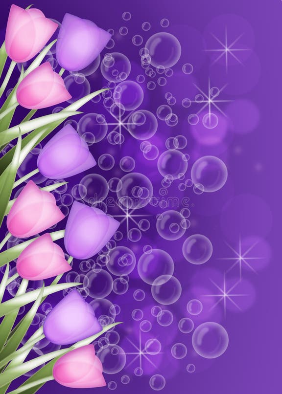 Deep Purple Tulip Border Stock Illustrations – 11 Deep Purple Tulip ...
