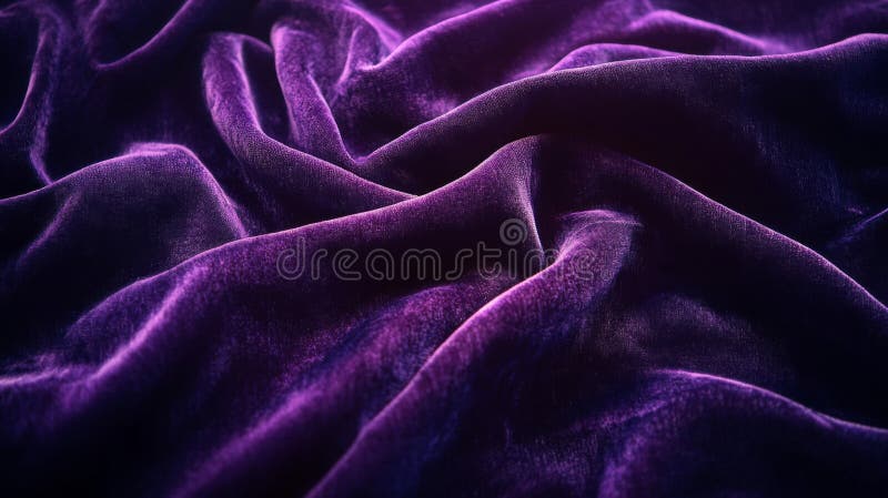 Deep Purple Velvet Fabric Draped Luxuriously Stock Illustration ...