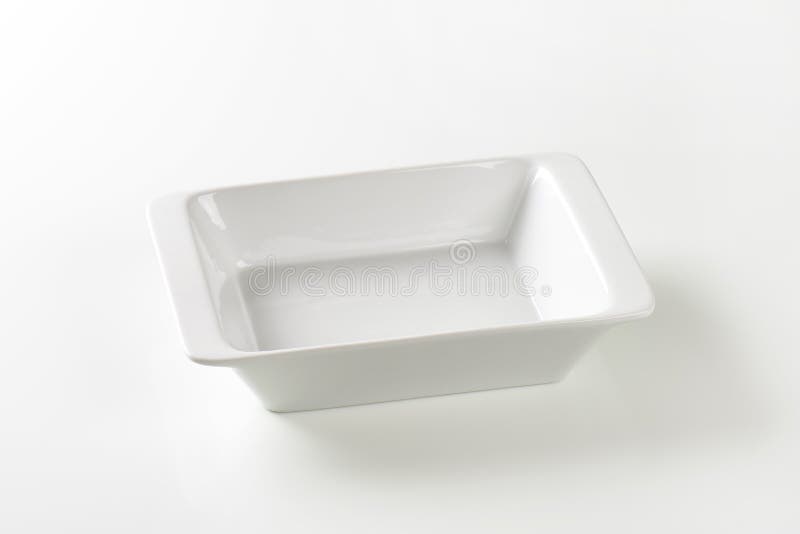 Deep Rectangular Porcelain Dish Stock Image - Image of baking, cookware ...