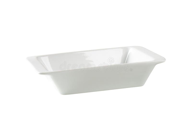 Deep Rectangular Porcelain Dish Stock Image - Image of porcelain ...