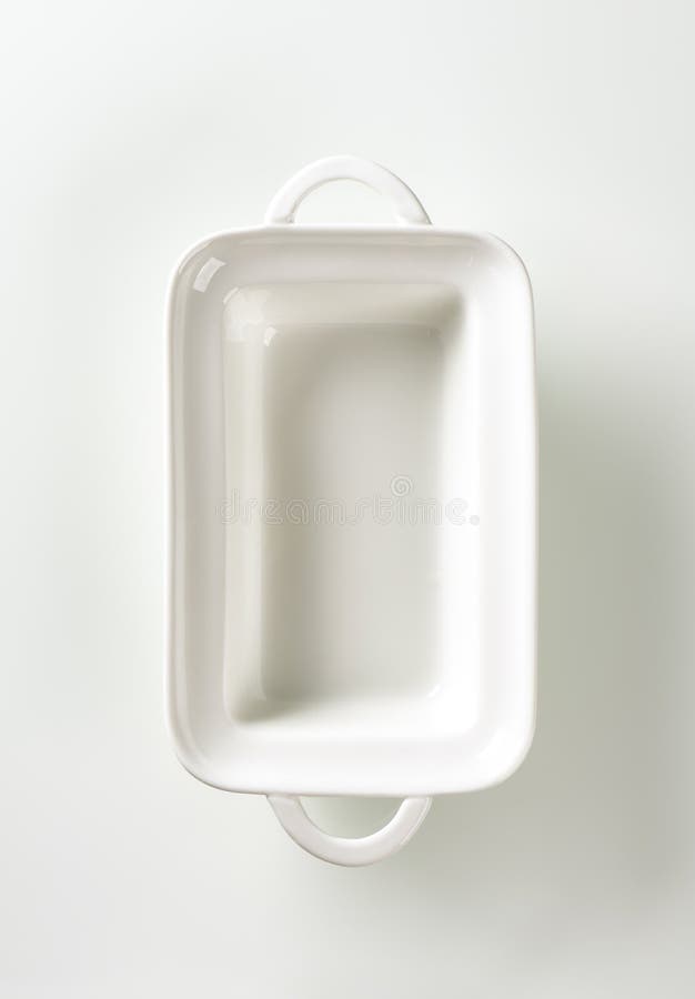 Deep Rectangular White Ceramic Dish Stock Image - Image of deep ...