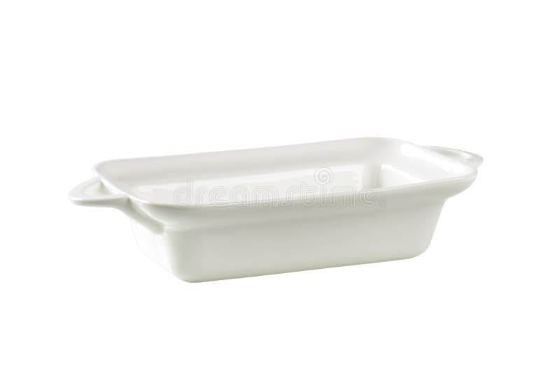 Deep Rectangular White Ceramic Dish Stock Image - Image of deep, porcelain: 50399953
