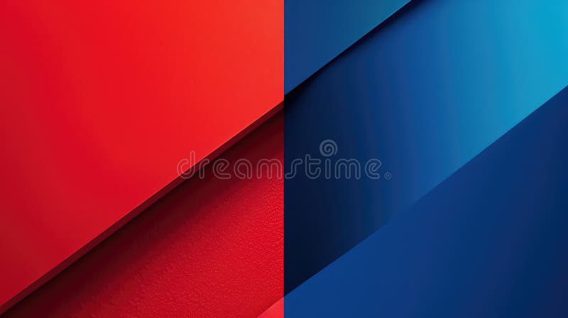 Deep Red and Blue Page Split Stock Illustration - Illustration of ...