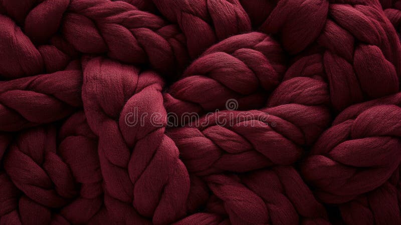 Deep Red Braided Wool Yarn Texture Background Stock Illustration ...