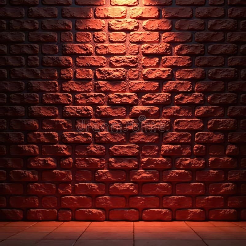 Deep Red Brick Vignette, Textured Wall Rich Tones, Shadowed Corners , Vignette, Bricks Stock ...
