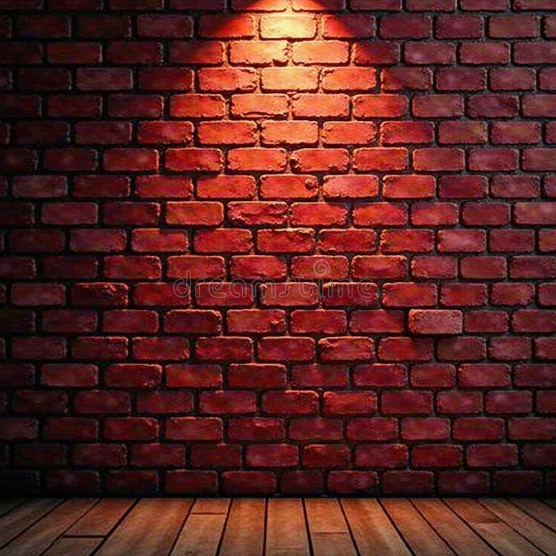 Deep Red Brick Vignette, Textured Wall Rich Tones, Shadowed Corners ...