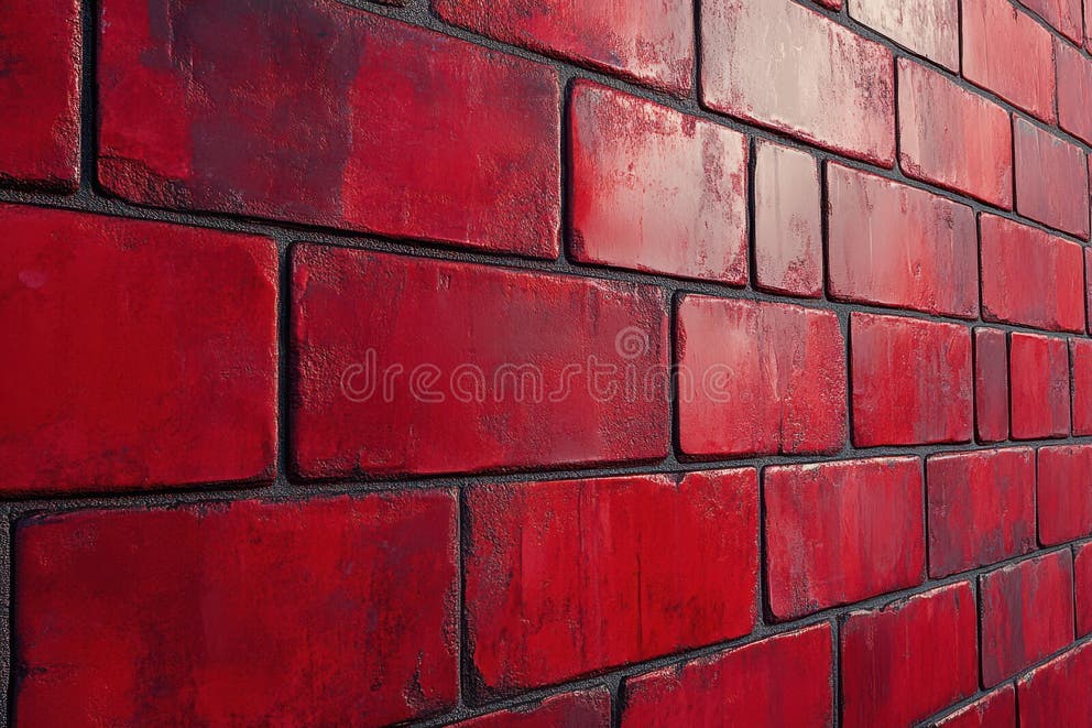 Deep Red Brick Wall Texture Background Stock Illustration ...