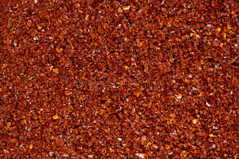 Deep Red Chili Pepper Powder Close-up Texture Top View Stock Image ...