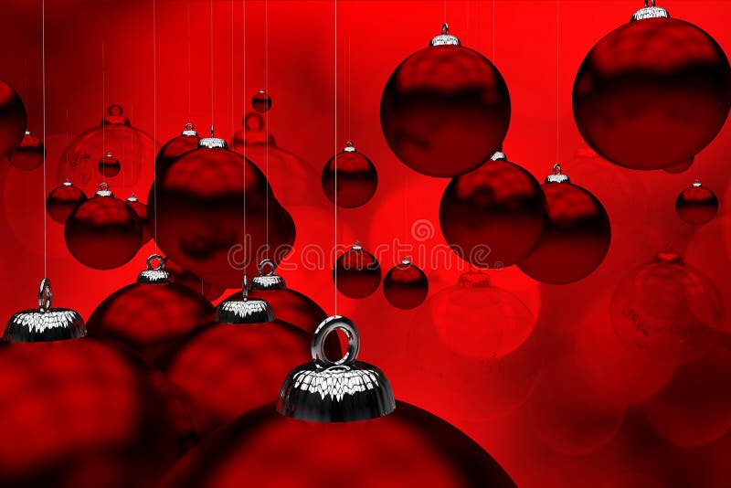 Deep Red Christmas stock illustration. Illustration of glassy - 25963503