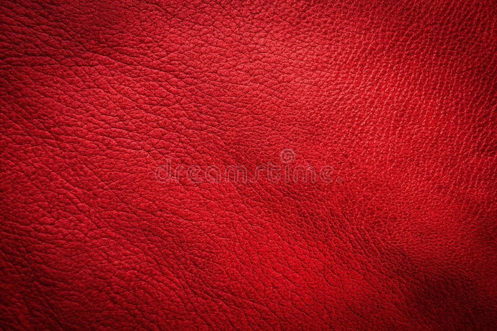 Deep Red Cowhide Suede Texture Background with Soft Vignette a ...