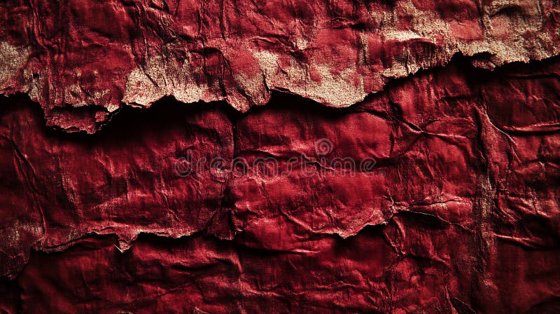 Deep Red Crumpled Paper Texture Background Dramatic Grunge Style Design ...
