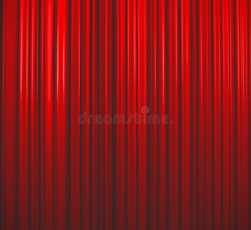 Deep Red Curtain with Spot Top Left Stock Illustration - Illustration ...