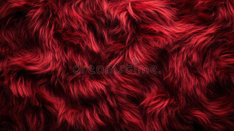 Deep Red Fur Texture Background Image Stock Illustration - Illustration ...