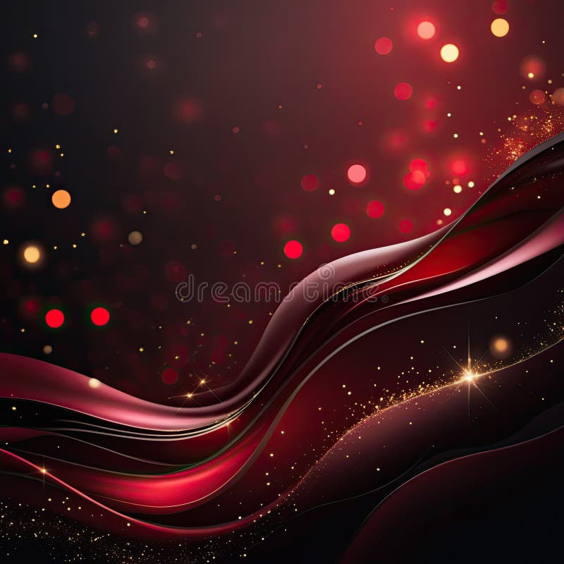 Deep Red Glitter Background with Dramatic Swirls Stock Illustration ...