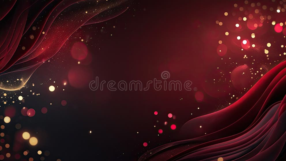 Deep Red Glitter Background with Dramatic Swirls Stock Illustration ...