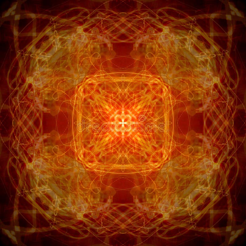 Deep Red Gold Cross Star Pattern Harmony Symmetry Ornament Decorative ...