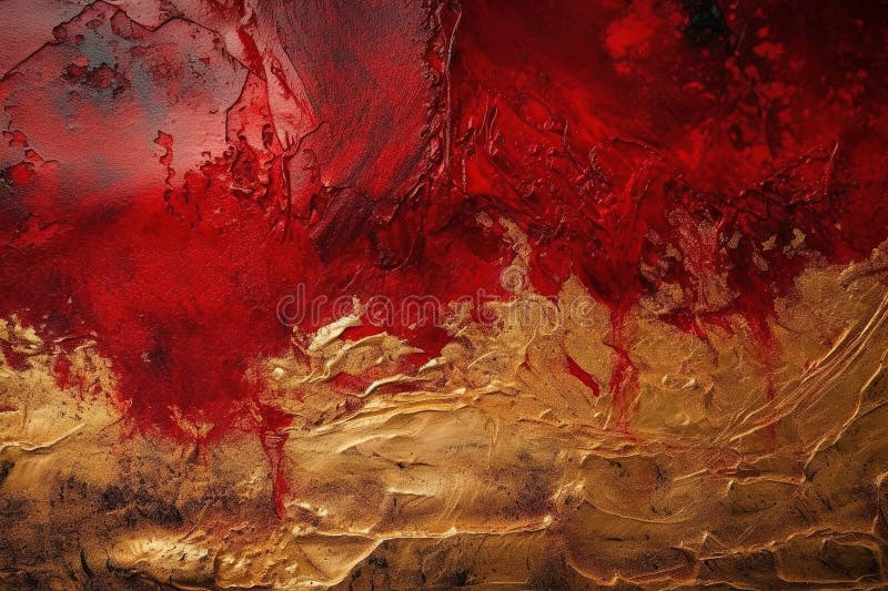 Deep Red Gold Foil Texture Background with Generative AI Stock ...