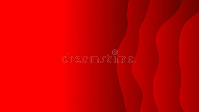 Deep Red Gradient Slight Curved Objects - Abstract 3D Rendering Stock ...