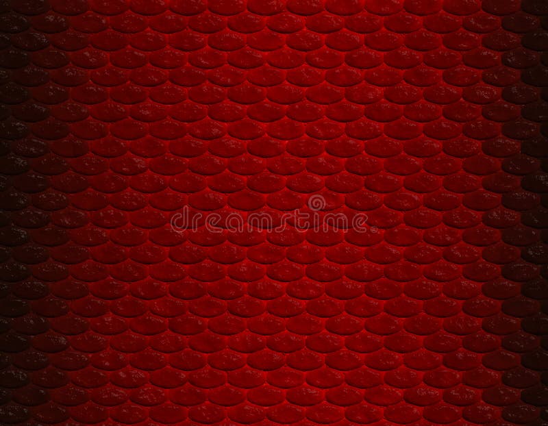 Deep Red Gradient Snake Skin Pattern, Flat Scale Stock Illustration ...