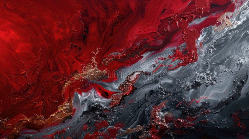 A Deep Red, Grey, or Blue Surface, Reminiscent of Shimmering Metallics ...