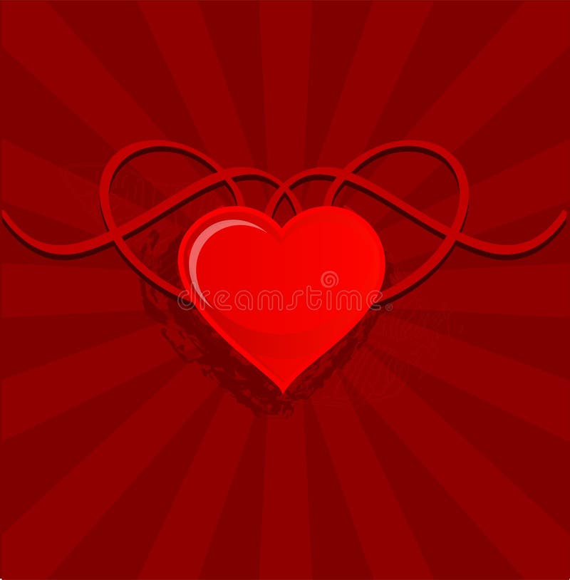 Deep Red Heart stock vector. Illustration of passion, abstract - 4030842