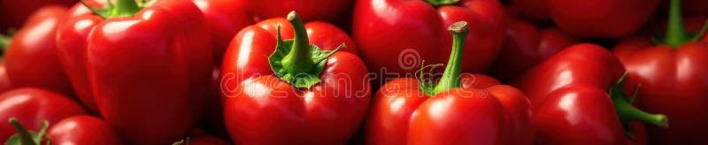 Deep Red Peppers, Plump, Sun Ripened, Close Up, Red Peppers, Vegetables ...