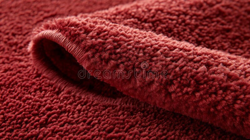 Deep Red Plush Fabric Texture Close Up Stock Illustration ...