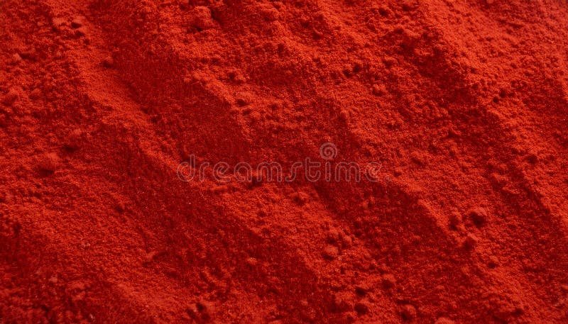 Deep Red Powder of Ground Paprika with a Slightly Granular Surface ...