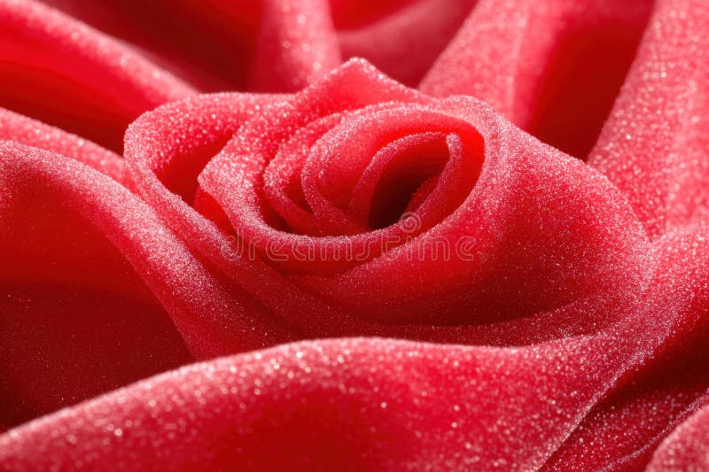 Macro View of a Vibrant Rose Petal Displaying Intricate Texture and ...